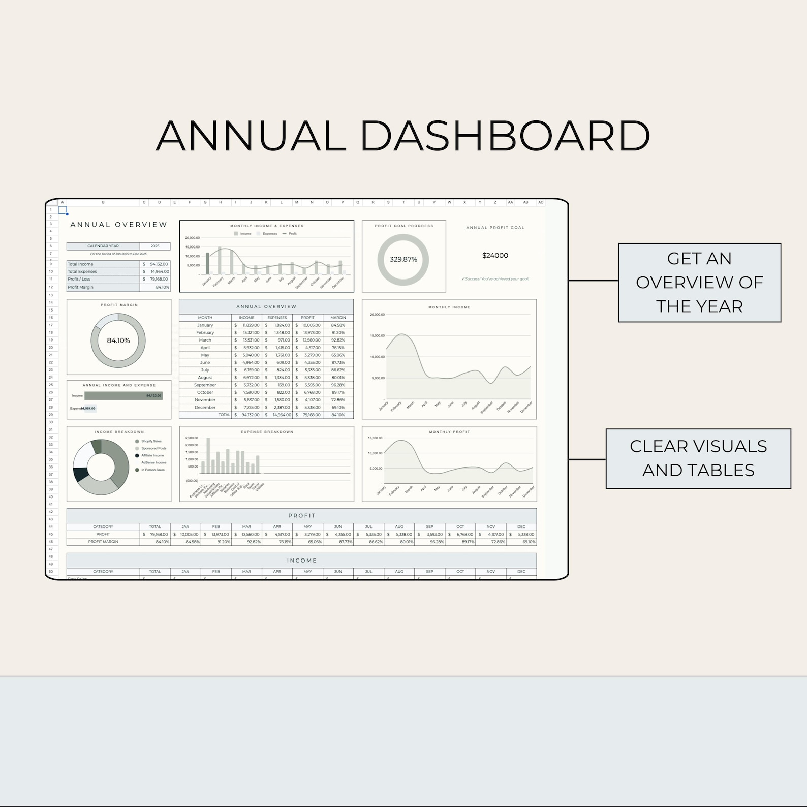 Ultimate Bookkeeping Package, Small Business Bookkeeping Template ...