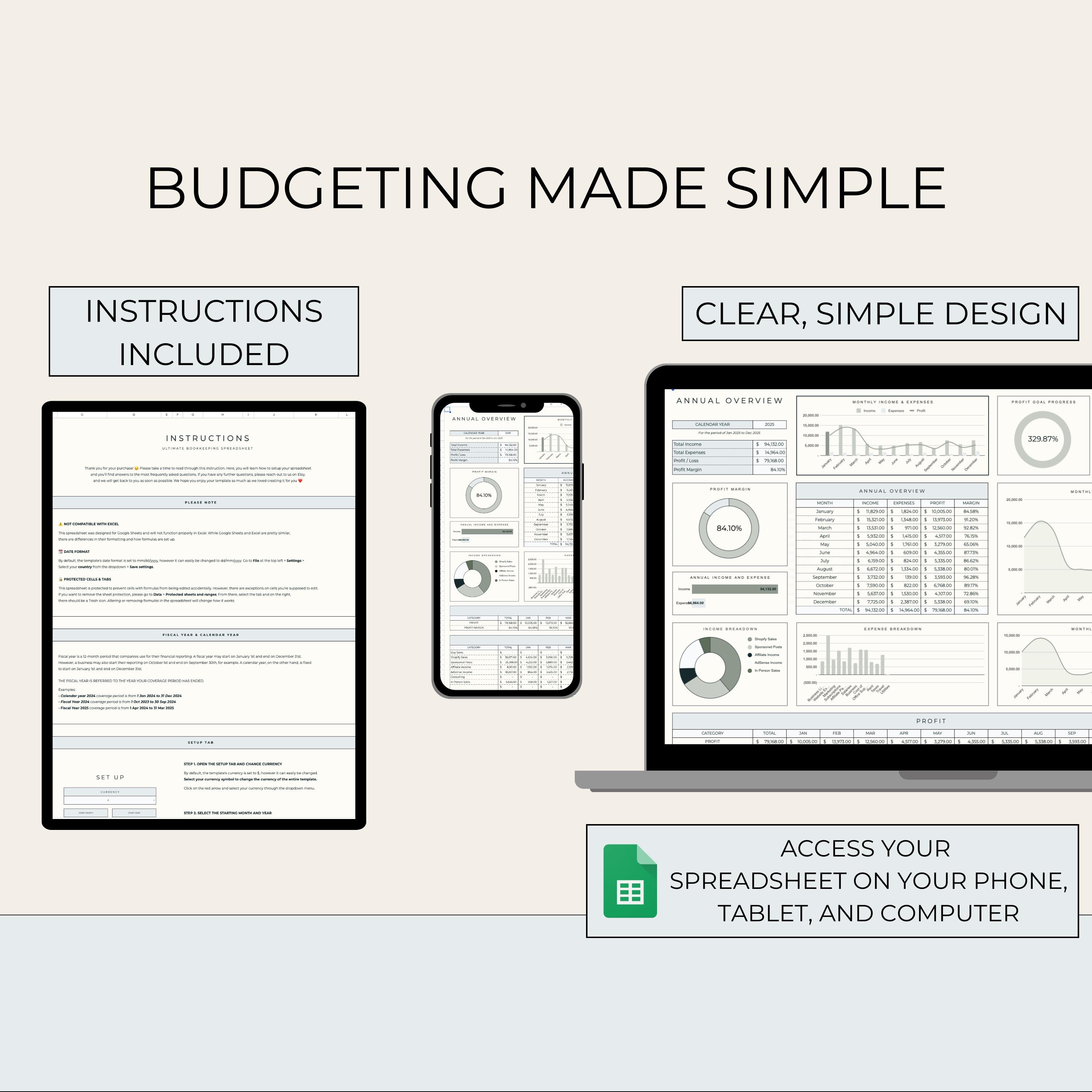 Multi-property Rental Tracker, Rental Property Template, Landlord ...