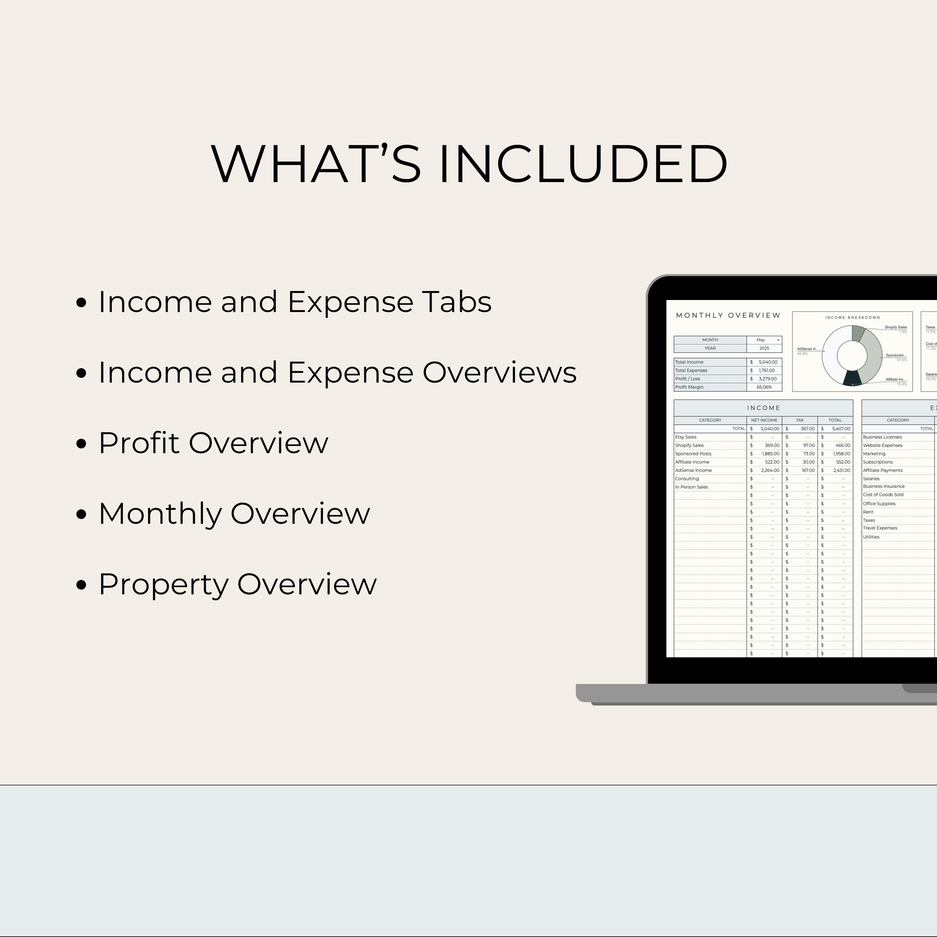 Multi-property Rental Tracker, Rental Property Template, Landlord ...