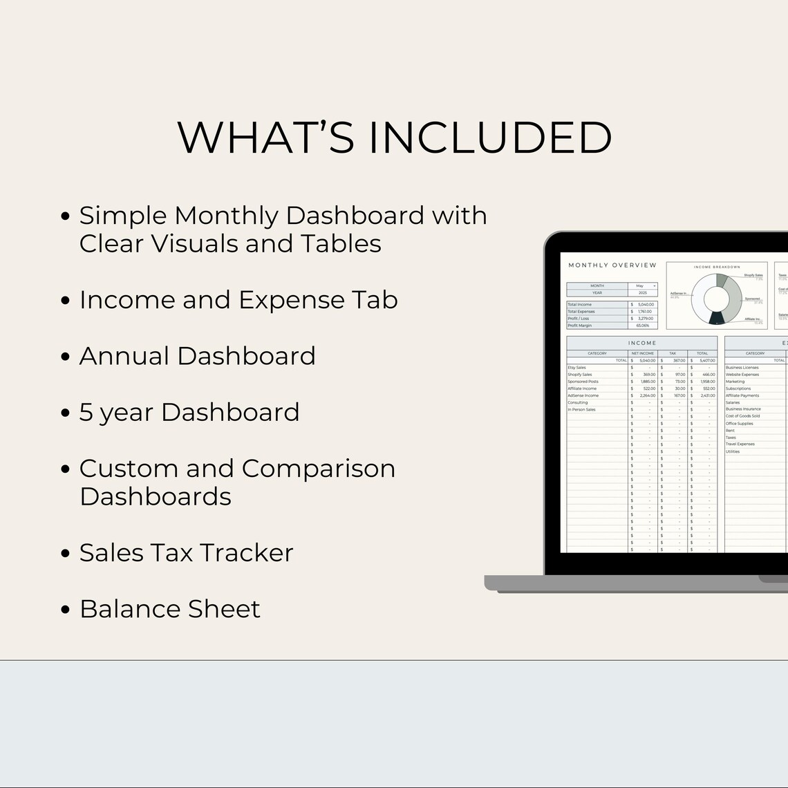 Ultimate Bookkeeping Package, Small Business Bookkeeping Template ...
