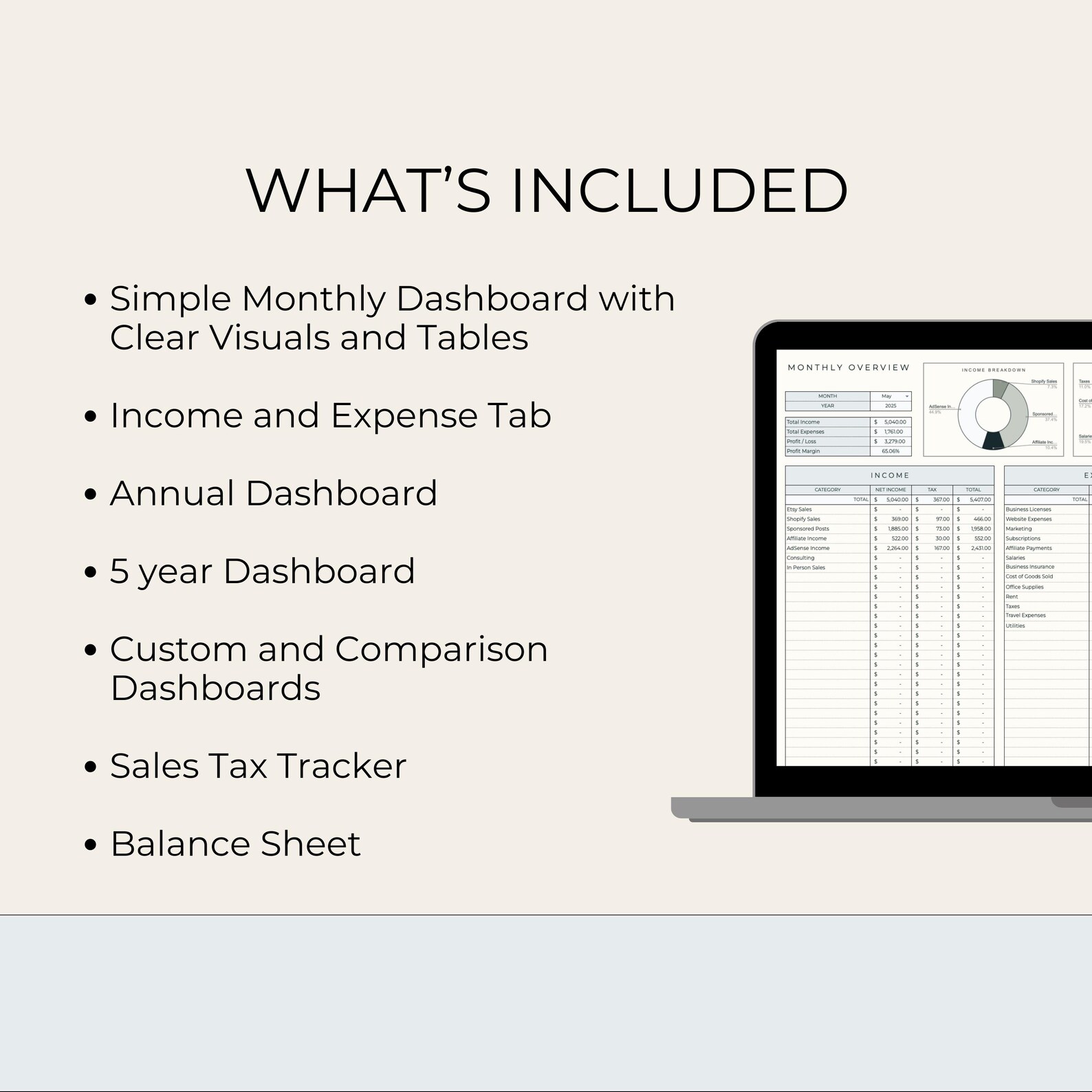 Ultimate Bookkeeping Package, Small Business Bookkeeping Template ...