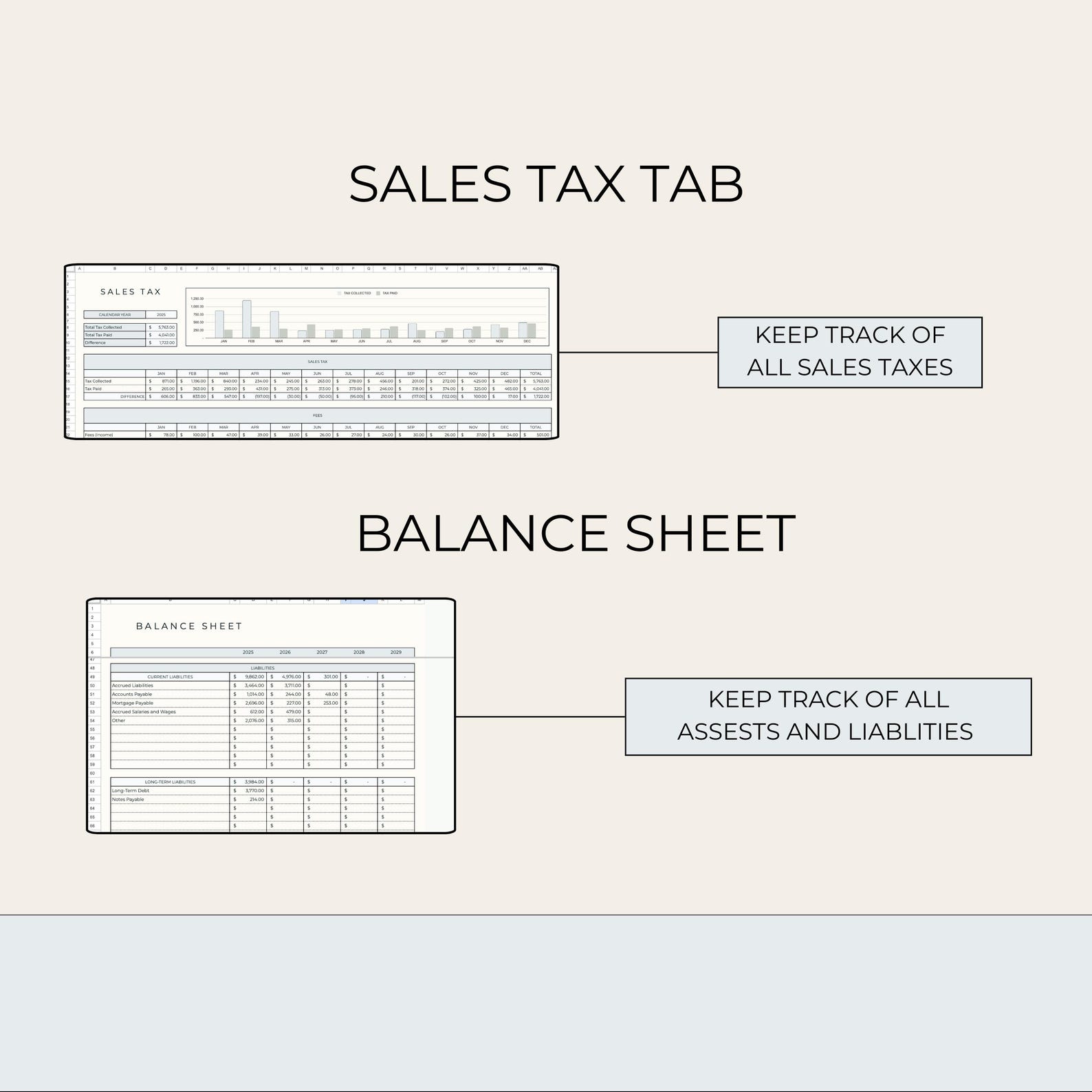Ultimate Bookkeeping Package, Small Business Bookkeeping Template ...