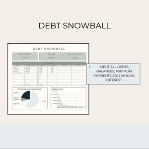 Debt Snowball Spreadsheet, Debt Payoff Tracker, Google Sheets, Debt ...