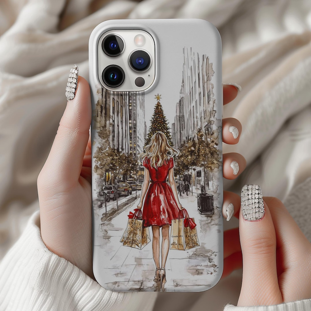 Christmas Girl Phone Case, Winter Fashion Art Phone Case,christmas Tree ...