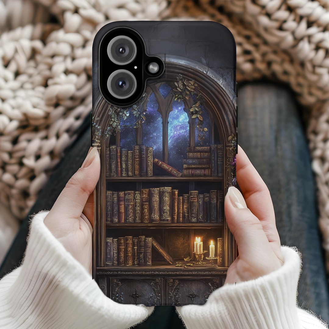 Bookshelf Phone Case ,vintage Library-dark Academia Aesthetic,gothic ...