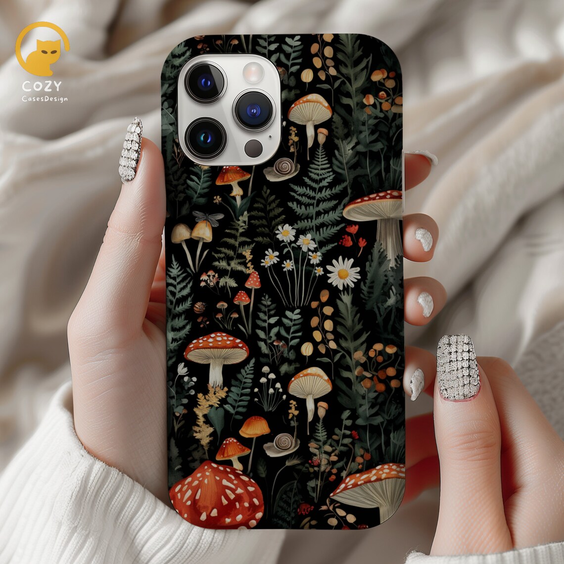 Mushroom Forest Phone Case,botanical Phone Case,cottagecore Aesthetic ...