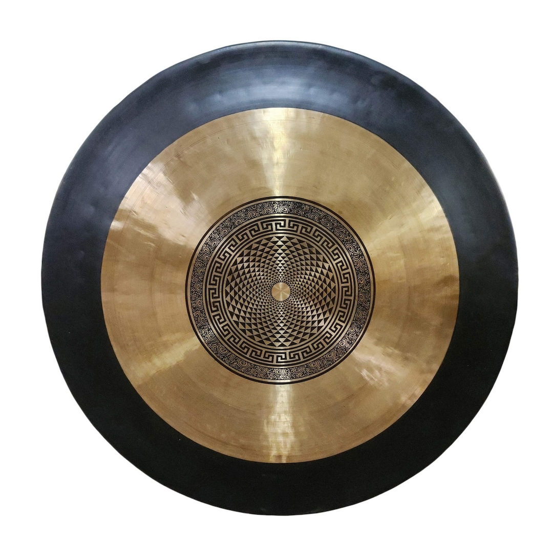 80cm Flower of Life|flat Gong| Twelve Corner and Different Auspicious ...