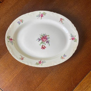 Household Institute Priscilla Pattern Oval Serving Platter - Etsy