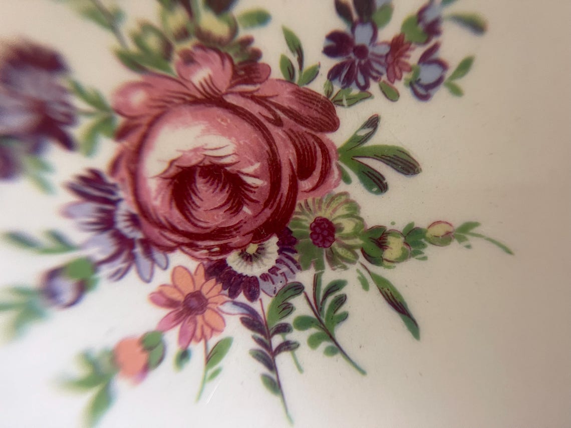 Household Institute Priscilla Pattern Oval Serving Platter - Etsy