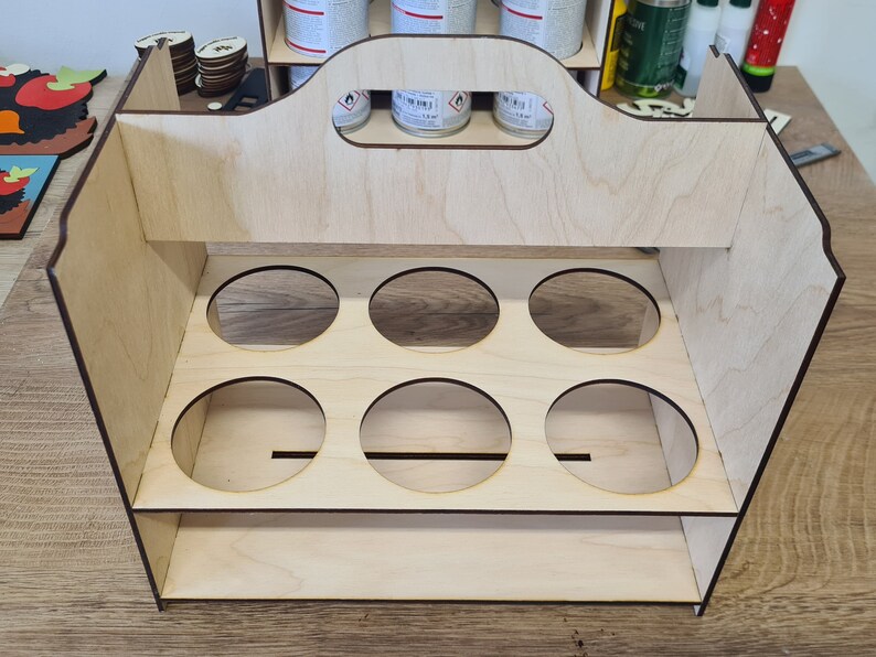 Spray Paint Box Holder, Stackable 3mm Plywood, Laser Cut Files (digital ...
