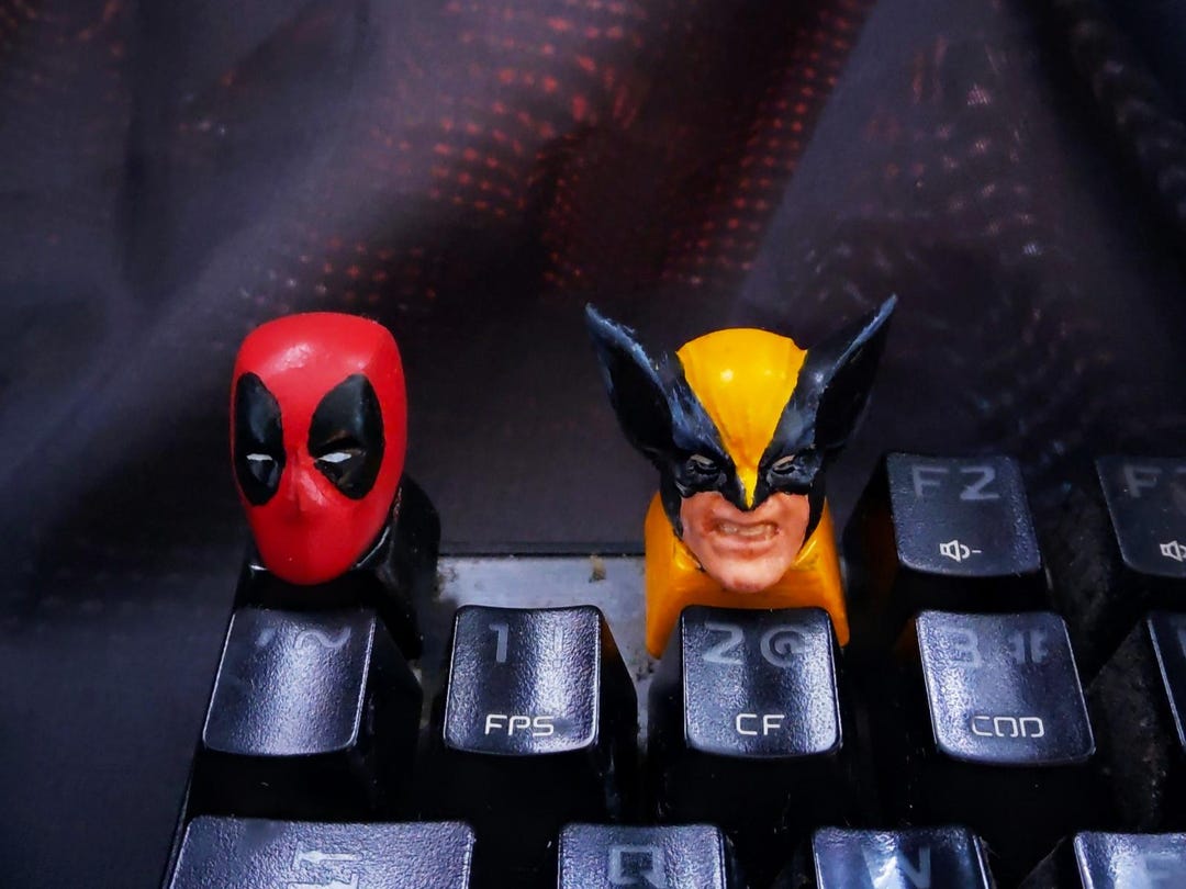 Deadpool and Wolverine Keycap Set Cherry Mx Compatible - Etsy
