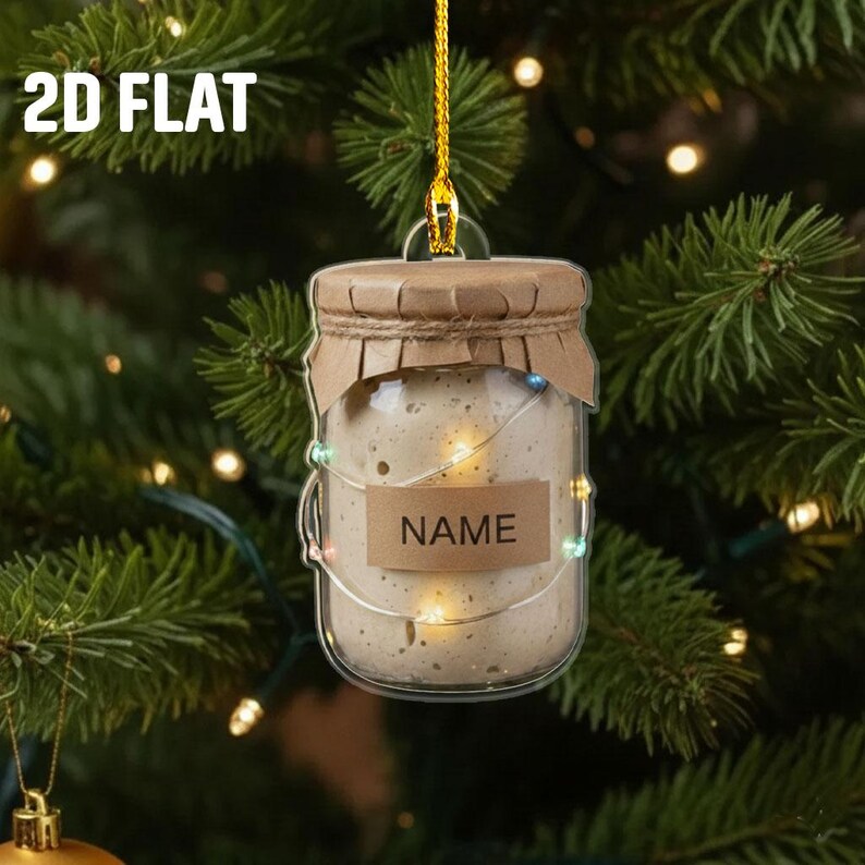 Personalized Sourdough 2D Acrylic Ornament,foodie Ornament, Christmas ...