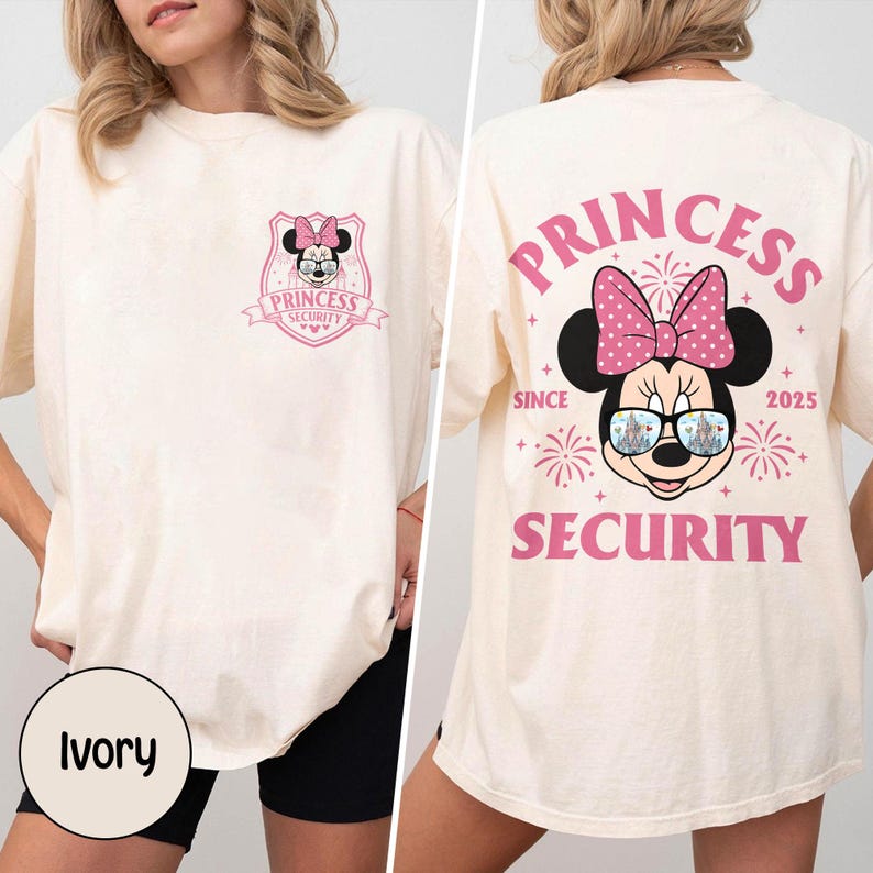 Wdwland Minnie Mouse Princess Security Shirt, WDW Dad and Me Shirt ...