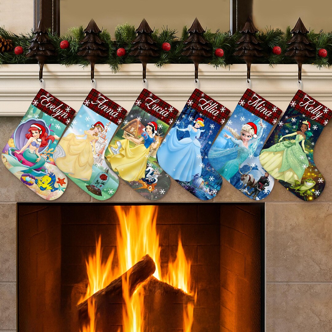 Custom Disney Princess Christmas Stocking, Disney Family Girls Trip ...