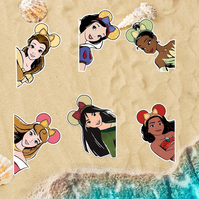 All Disney Princesses Inspired Side Door Magnet, Disney Trip Cruise ...