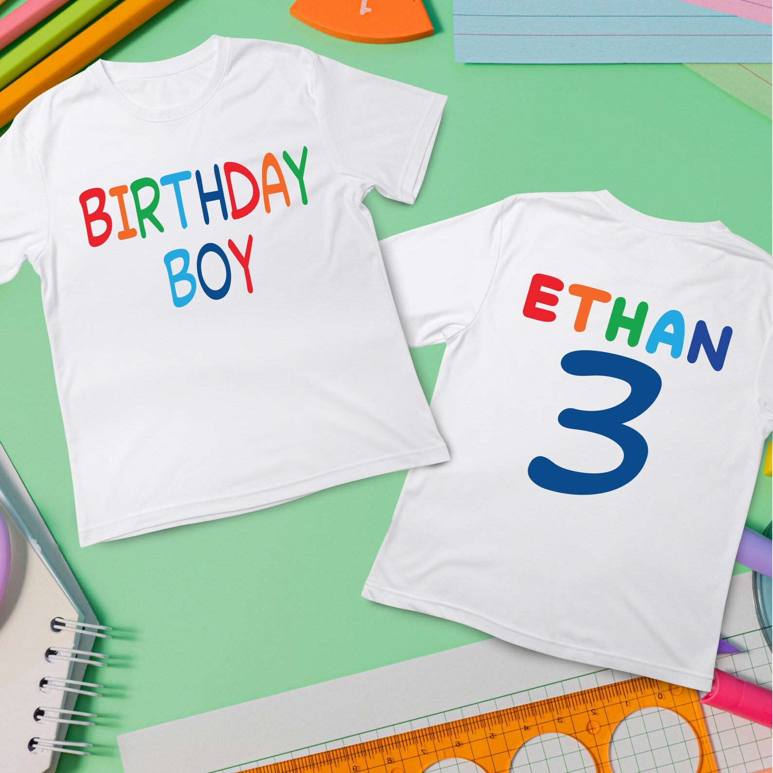 Custom Birthday Boy Shirt: Personalized Kids Party Tee - Etsy