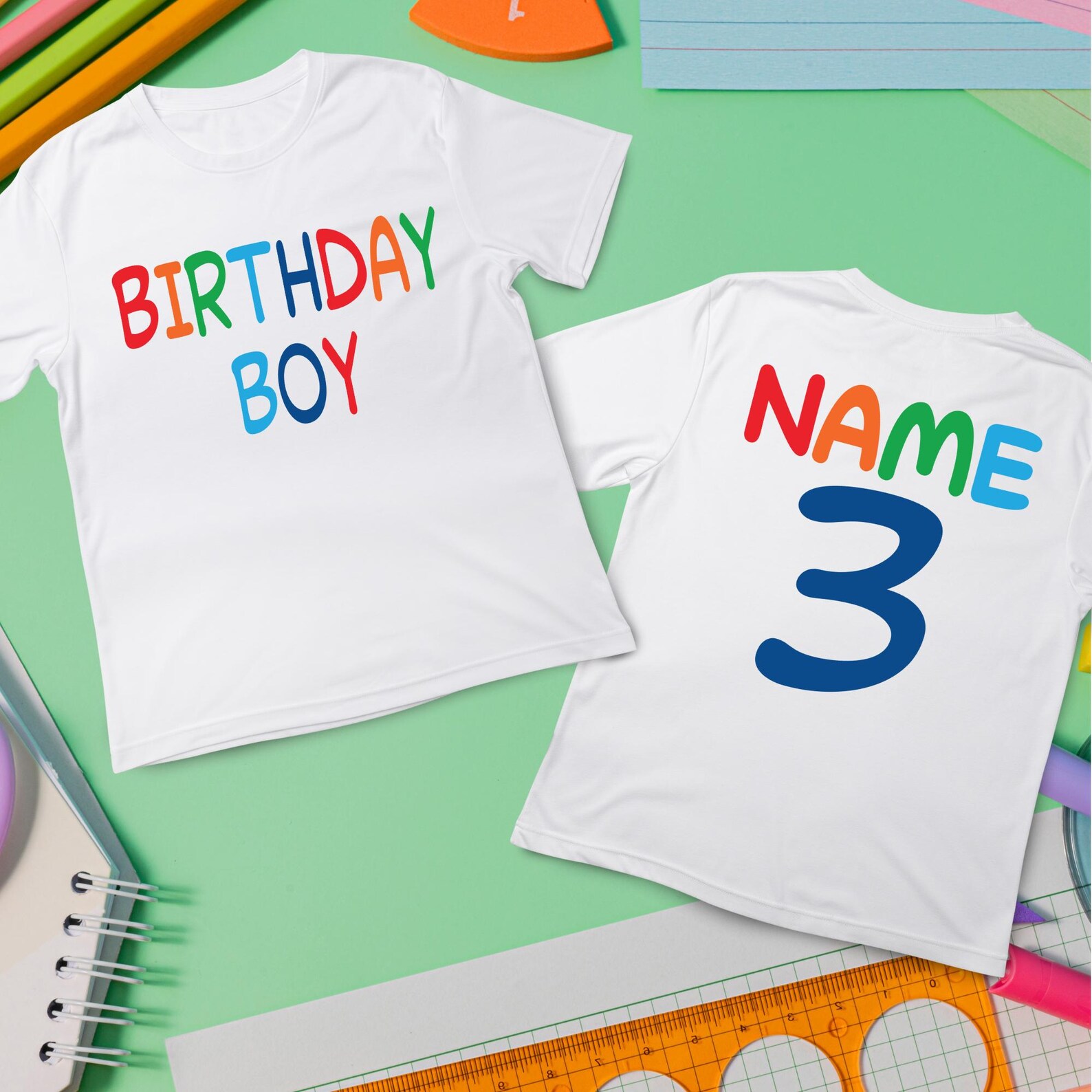 Custom Birthday Boy Shirt: Personalized Kids Party Tee - Etsy