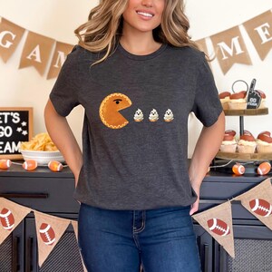 Pacman Pumpkin Pie Funny Thanksgiving Shirt, Thanksgiving Humor Tee ...