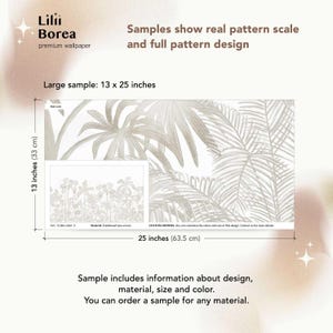 Neutral Palm Tree Wallpaper – Elegant Tropical Wall Mural for Living ...