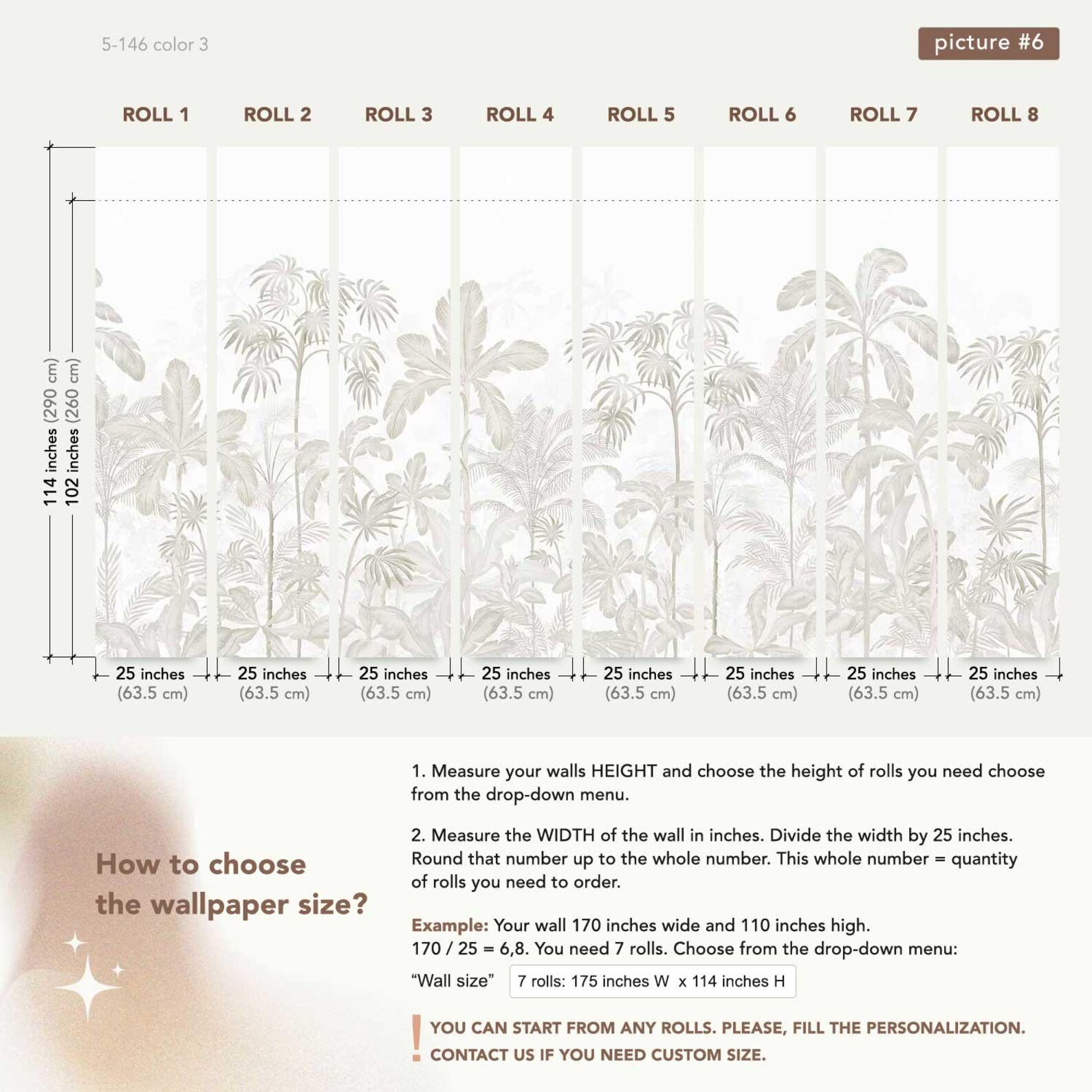 Neutral Palm Tree Wallpaper – Elegant Tropical Wall Mural for Living ...