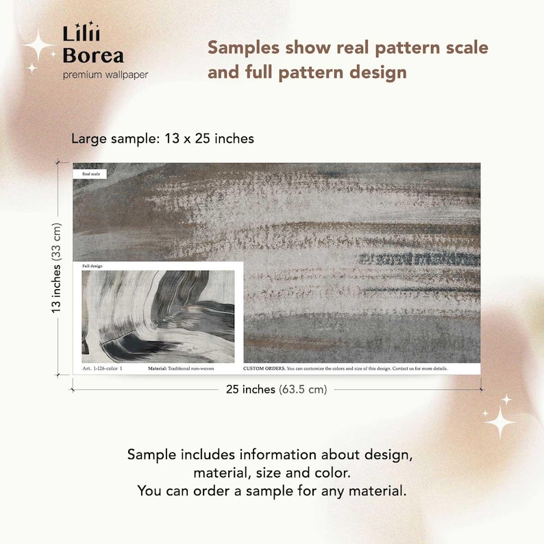 Abstract Wave Wallpaper, Neutral Textured Wall Mural, Beige Gray Black ...