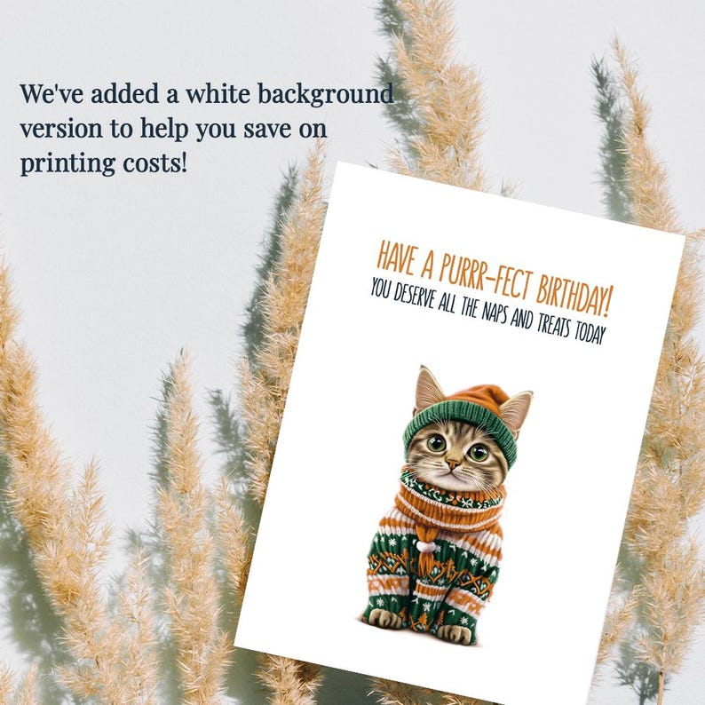 Printable Funny Birthday Card | Funny Cat Card | Cute Gift for Pet ...