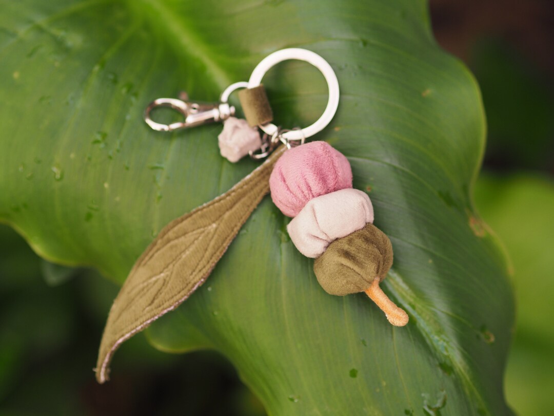 Handsewn Hanami Dango Soft Plush Fabric Keychain Charm Gifts - Etsy