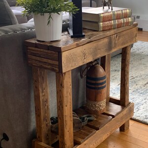 Rustic Wooden End Table - Etsy