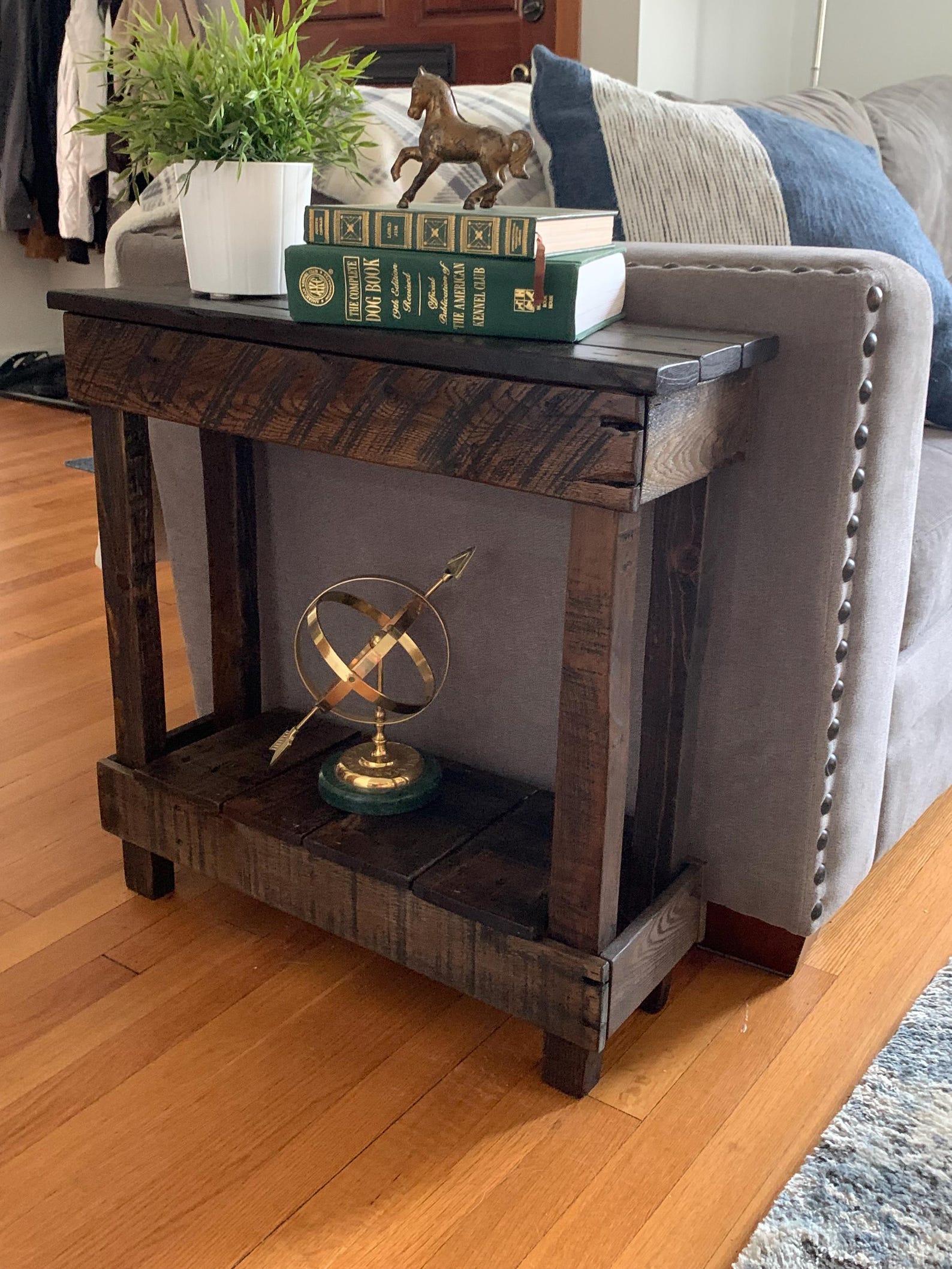 Rustic Wooden End Table - Etsy