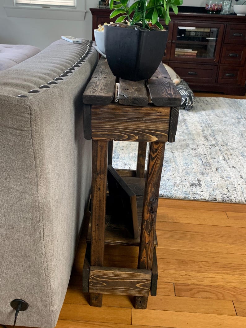 Rustic Wooden End Table - Etsy