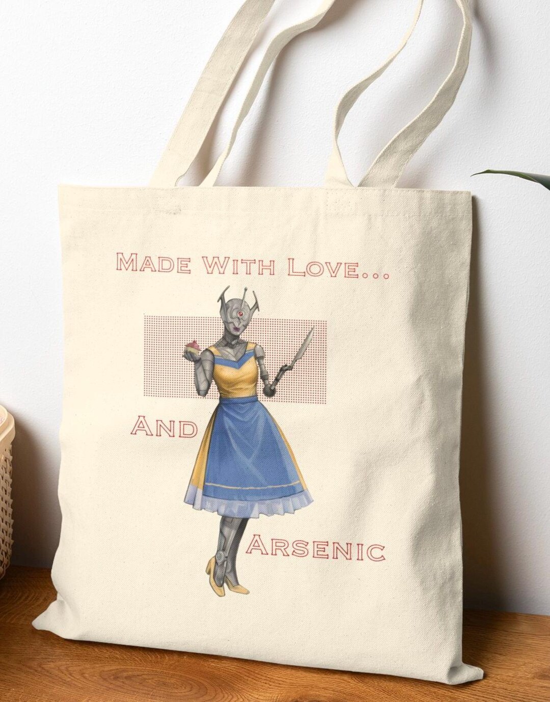 1950s Horror Robot Wife - Cotton Canvas Tote Bag - Etsy