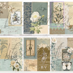 Vintage Blues Digital Paper: Junk Journal Kit (digital Download) - Etsy