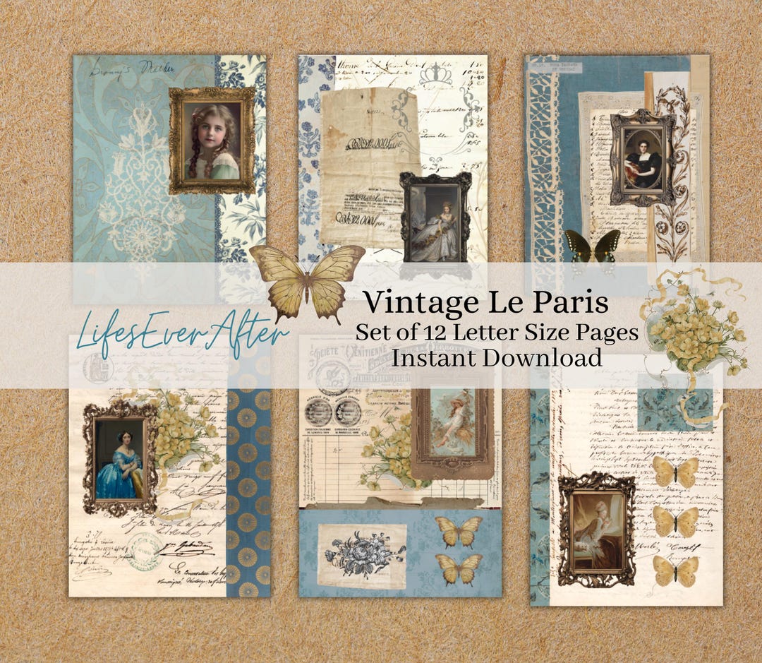 Vintage Le Paris, Papercraft, Journal, Junk Journal, Ephemera ...