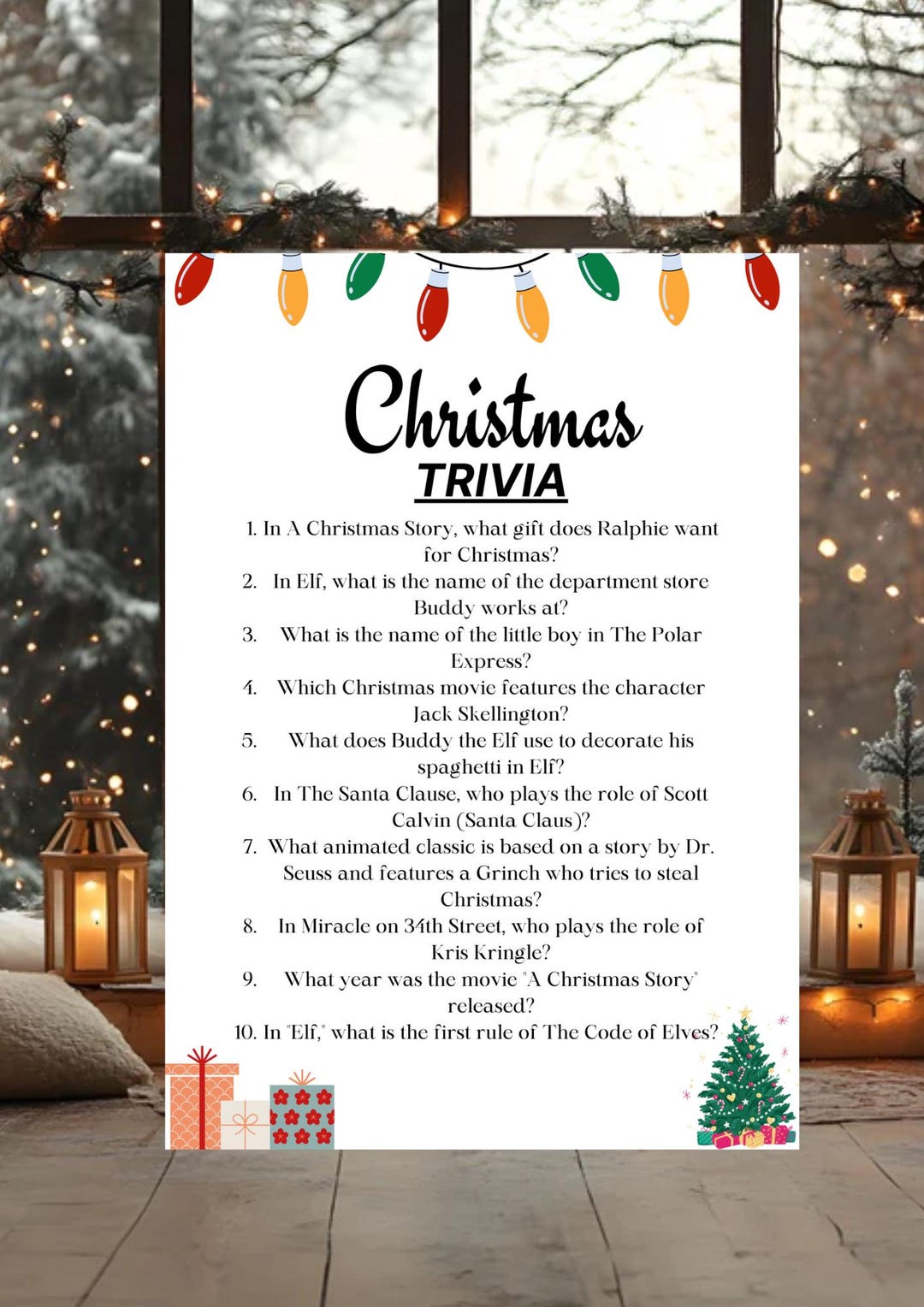 Christmas Cheer Trivia Printable - Etsy