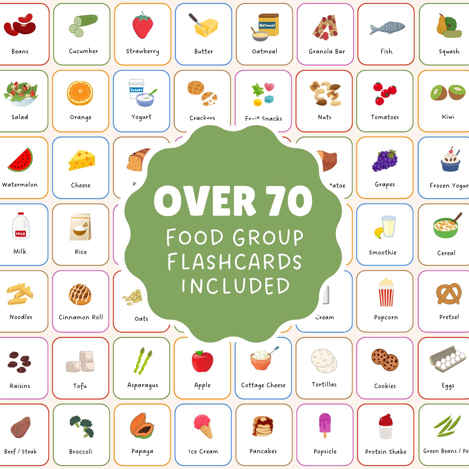 Children's Educational Flashcards | Food Groups | Rainbow First Foods ...