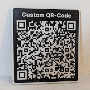 Custom 3D Printed QR Code Sign With Wall Mount - Etsy