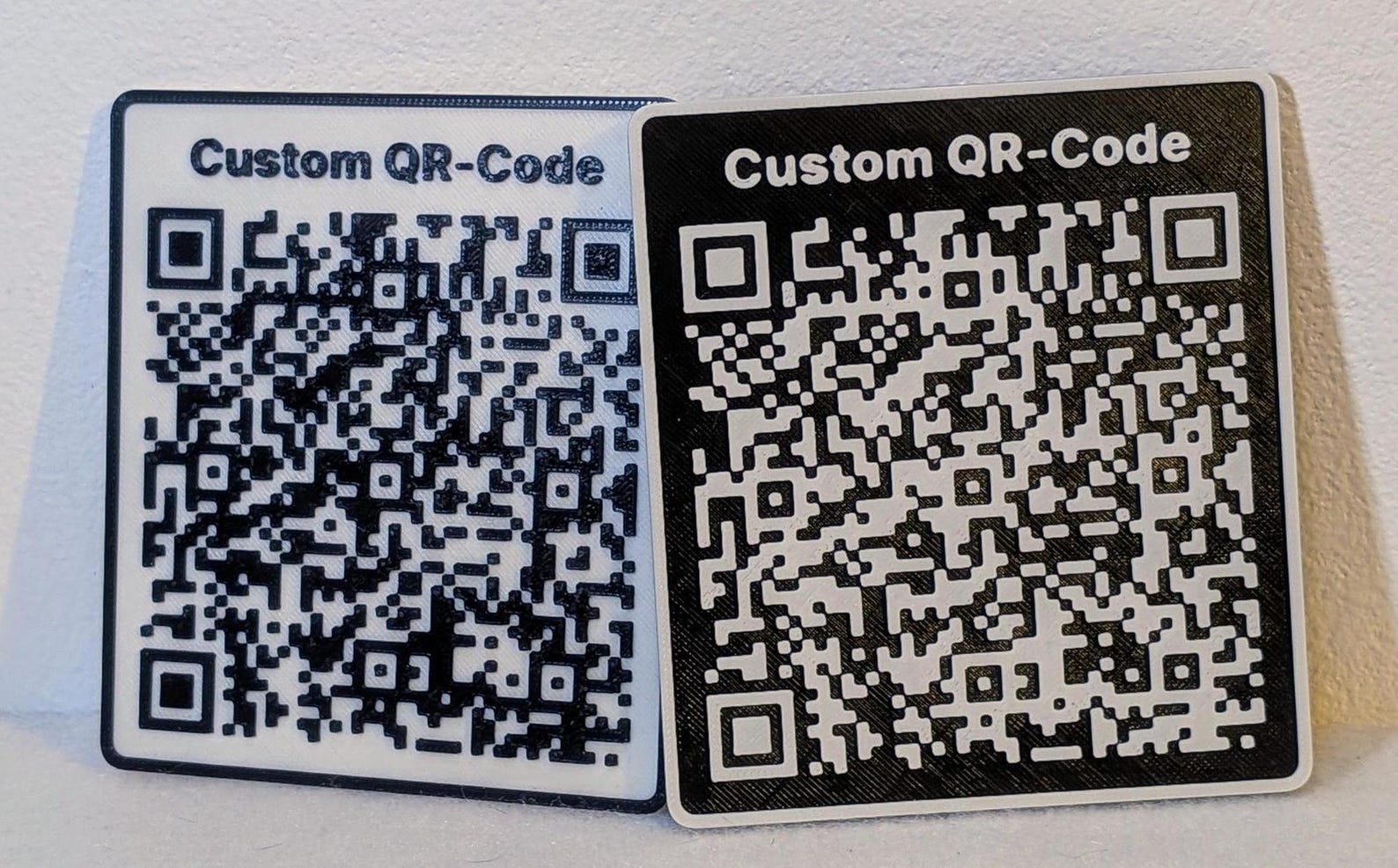 Custom 3D Printed QR Code Sign With Wall Mount - Etsy