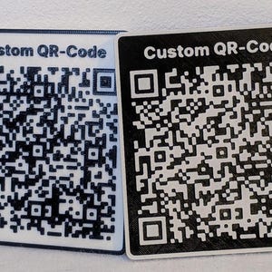 Custom 3D Printed QR Code Sign With Wall Mount - Etsy