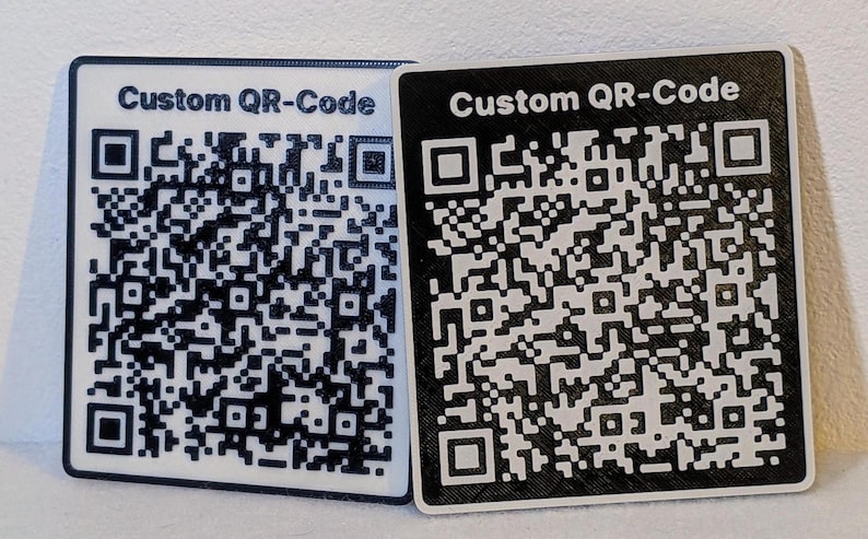 Custom 3D Printed QR Code Sign With Wall Mount - Etsy