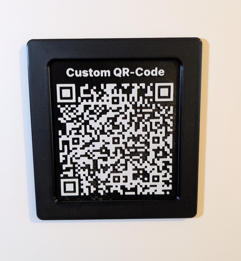 Custom 3D Printed QR Code Sign With Wall Mount - Etsy