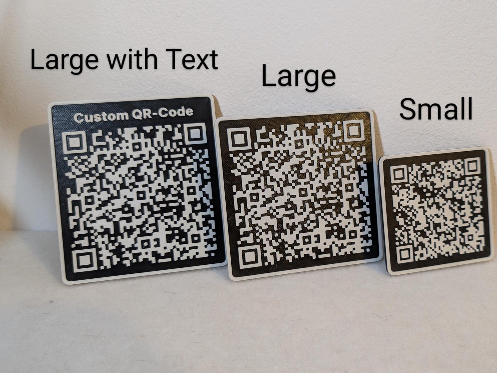 Custom 3D Printed QR Code Sign With Wall Mount - Etsy