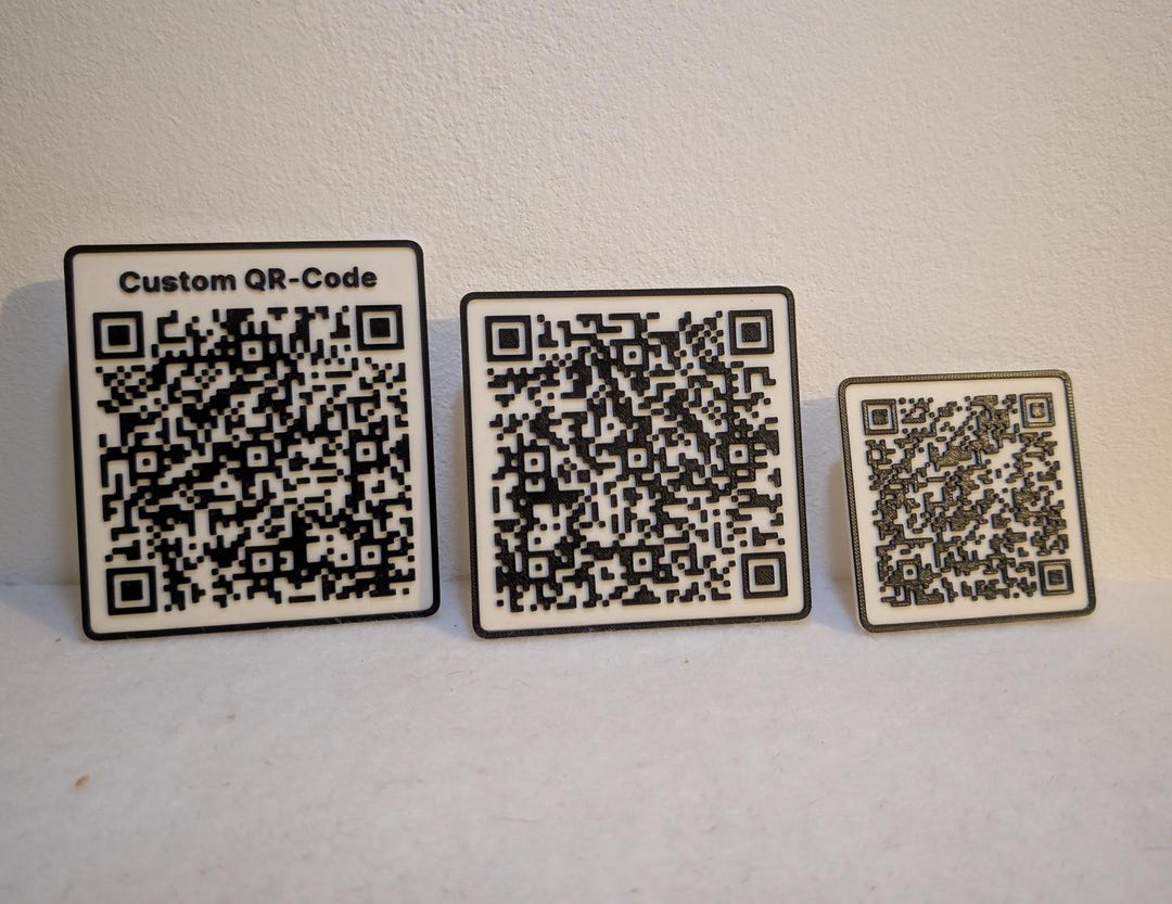 Custom 3D Printed QR Code Sign With Wall Mount - Etsy
