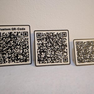 Custom 3D Printed QR Code Sign With Wall Mount - Etsy