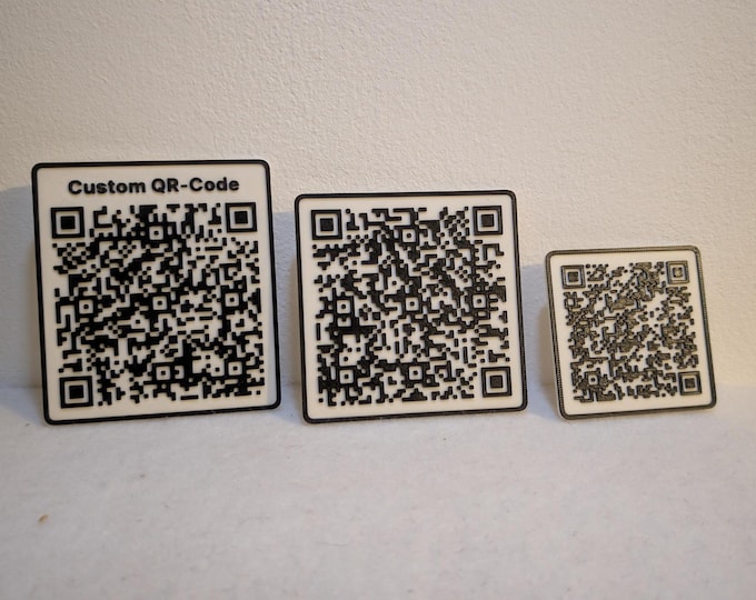 Custom 3D Printed QR Code Sign With Wall Mount - Etsy