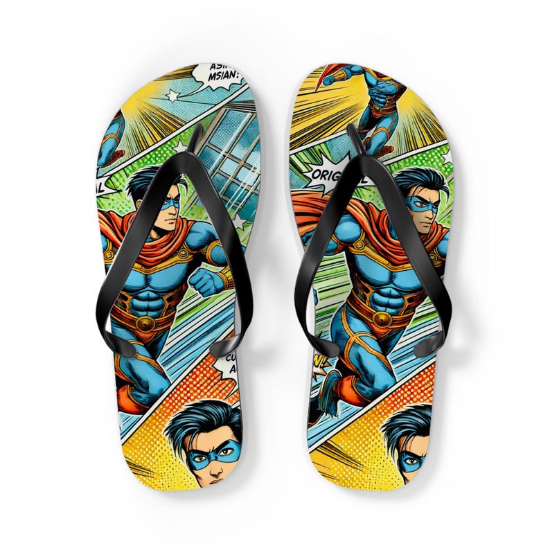Azure Dragon Comic Picnic Flip Flops - Etsy