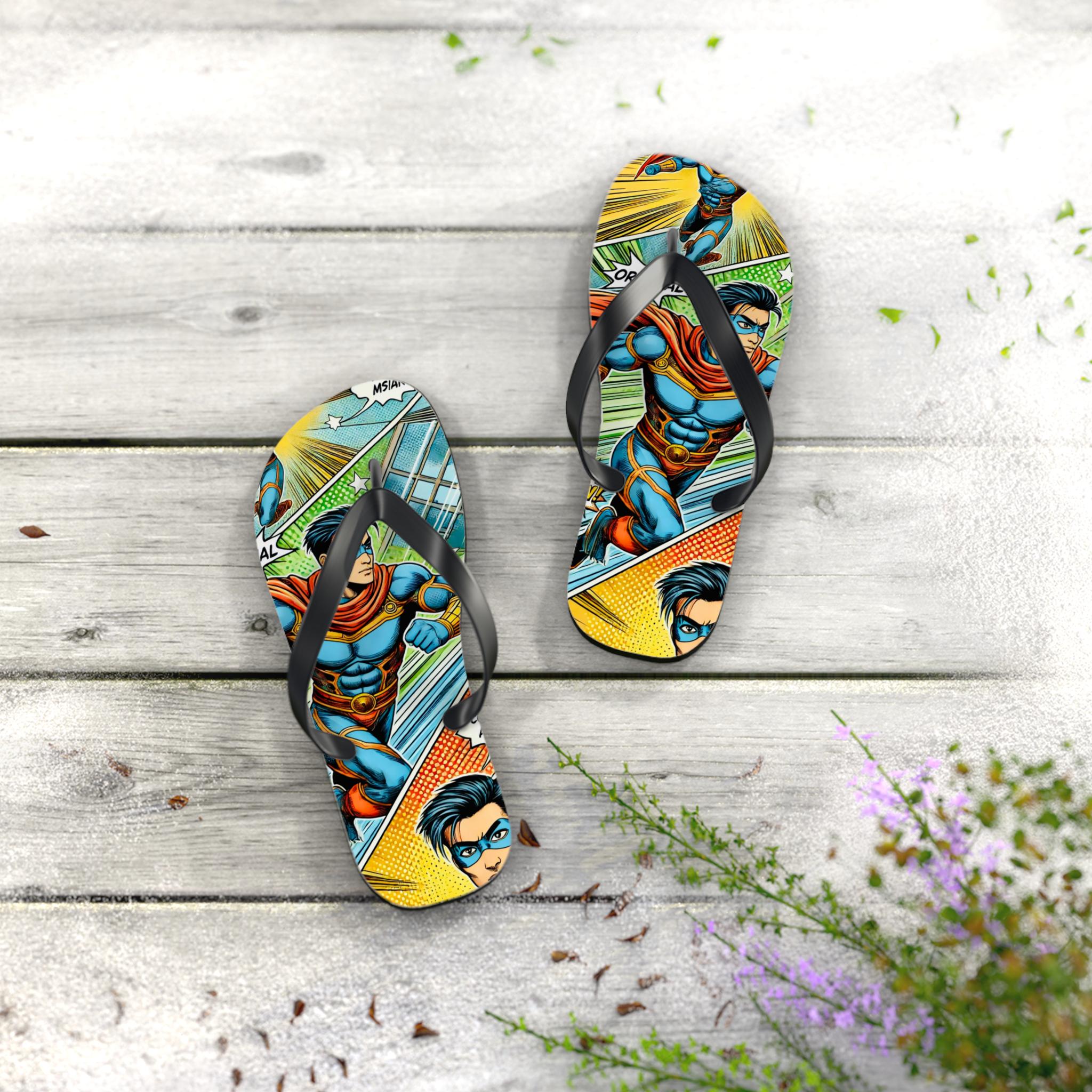 Azure Dragon Comic Picnic Flip Flops - Etsy