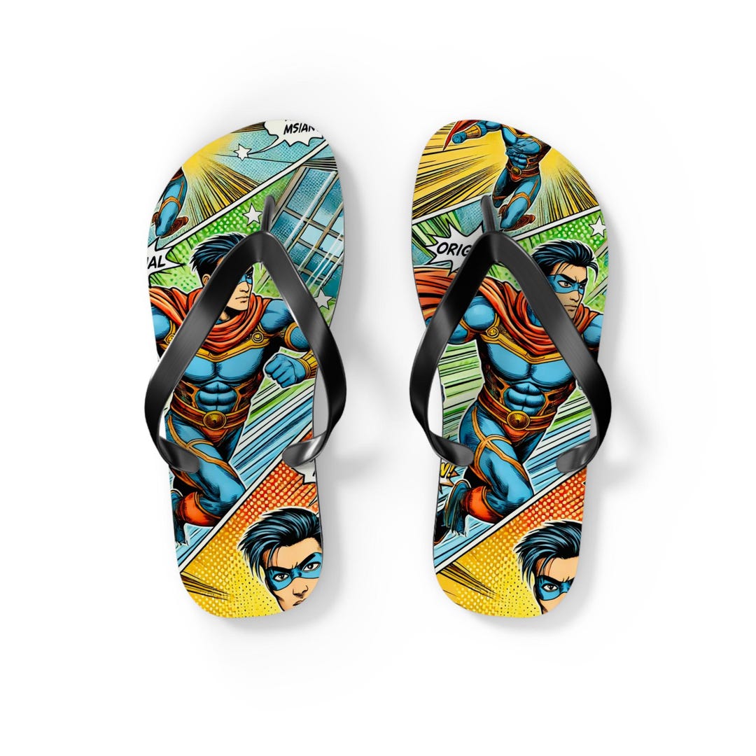 Azure Dragon Comic Picnic Flip Flops - Etsy
