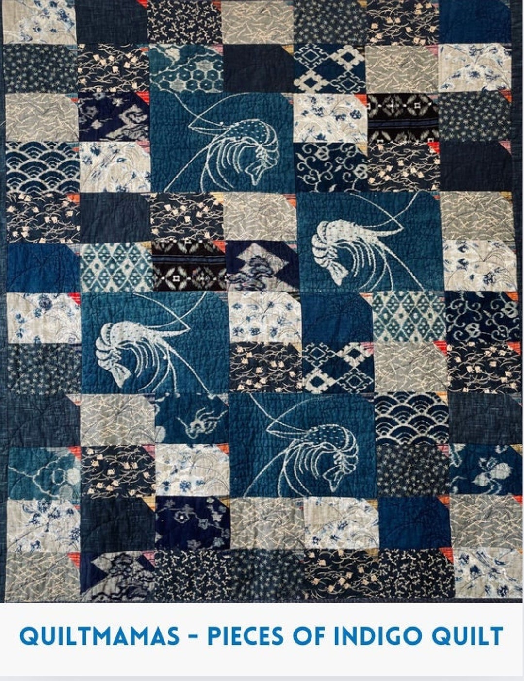 Pieces of Indigo Quilt Pattern PDF, Easy Quilt Pattern, Beginner Quilt ...