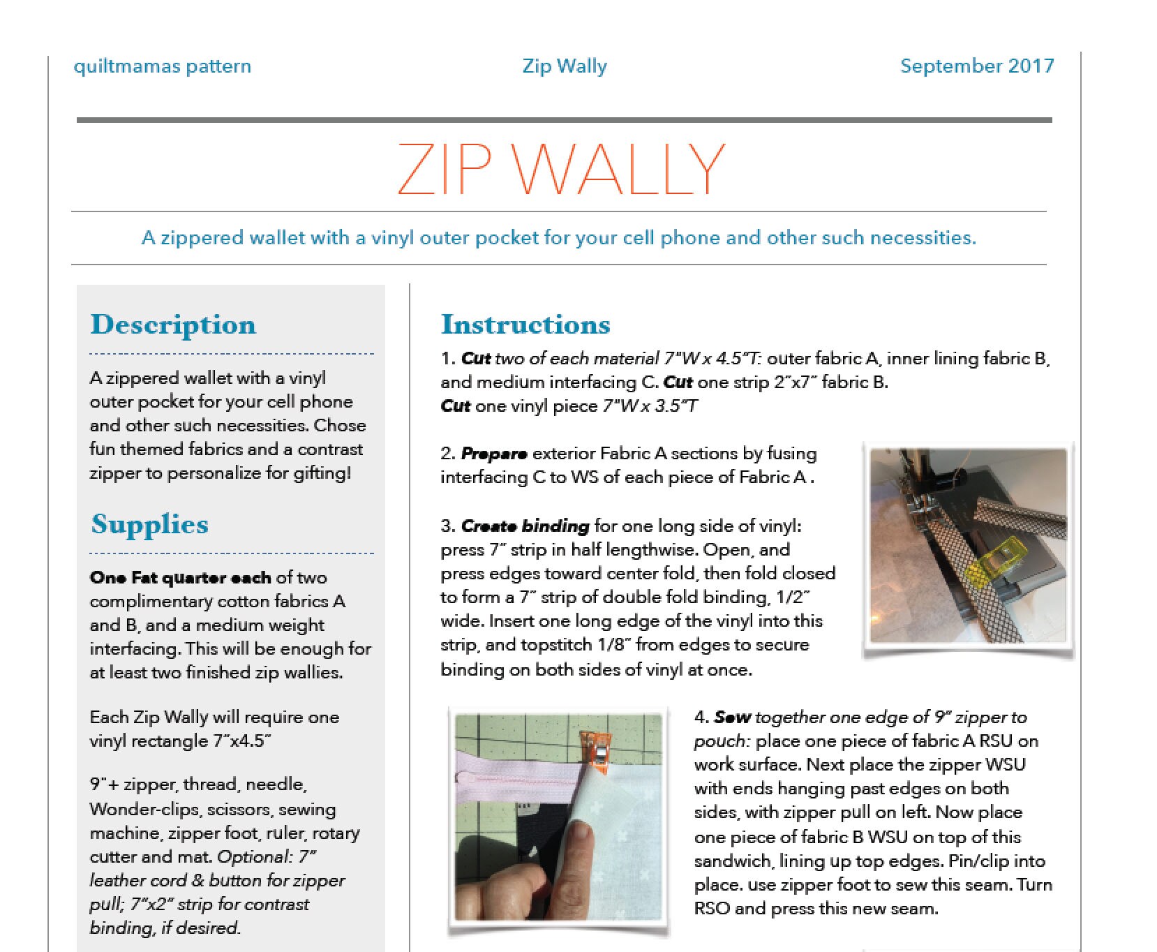 DIY Zip Wally PDF, Travel Wallet Pattern, Zip Bag Pattern, Travel ...