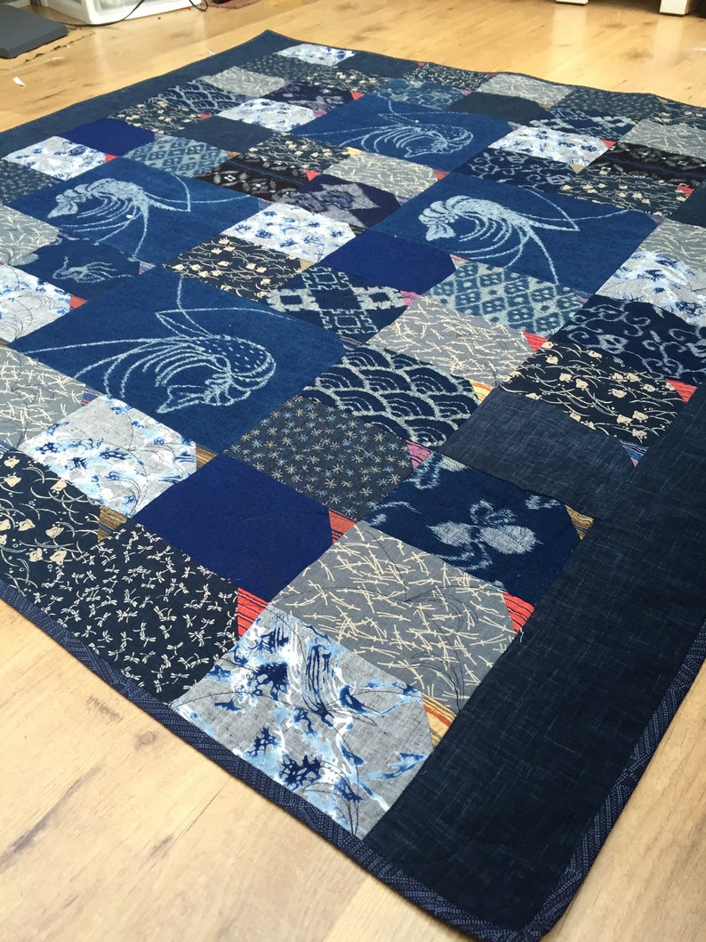 Pieces of Indigo Quilt Pattern PDF, Easy Quilt Pattern, Beginner Quilt ...